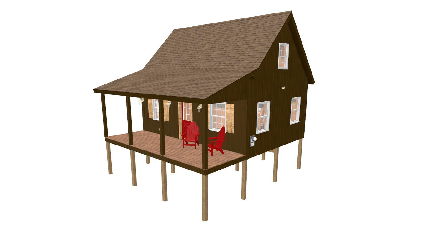 The ADK "Loon" Cabin-18'x24' Plans – Adirondack Cabin Plans